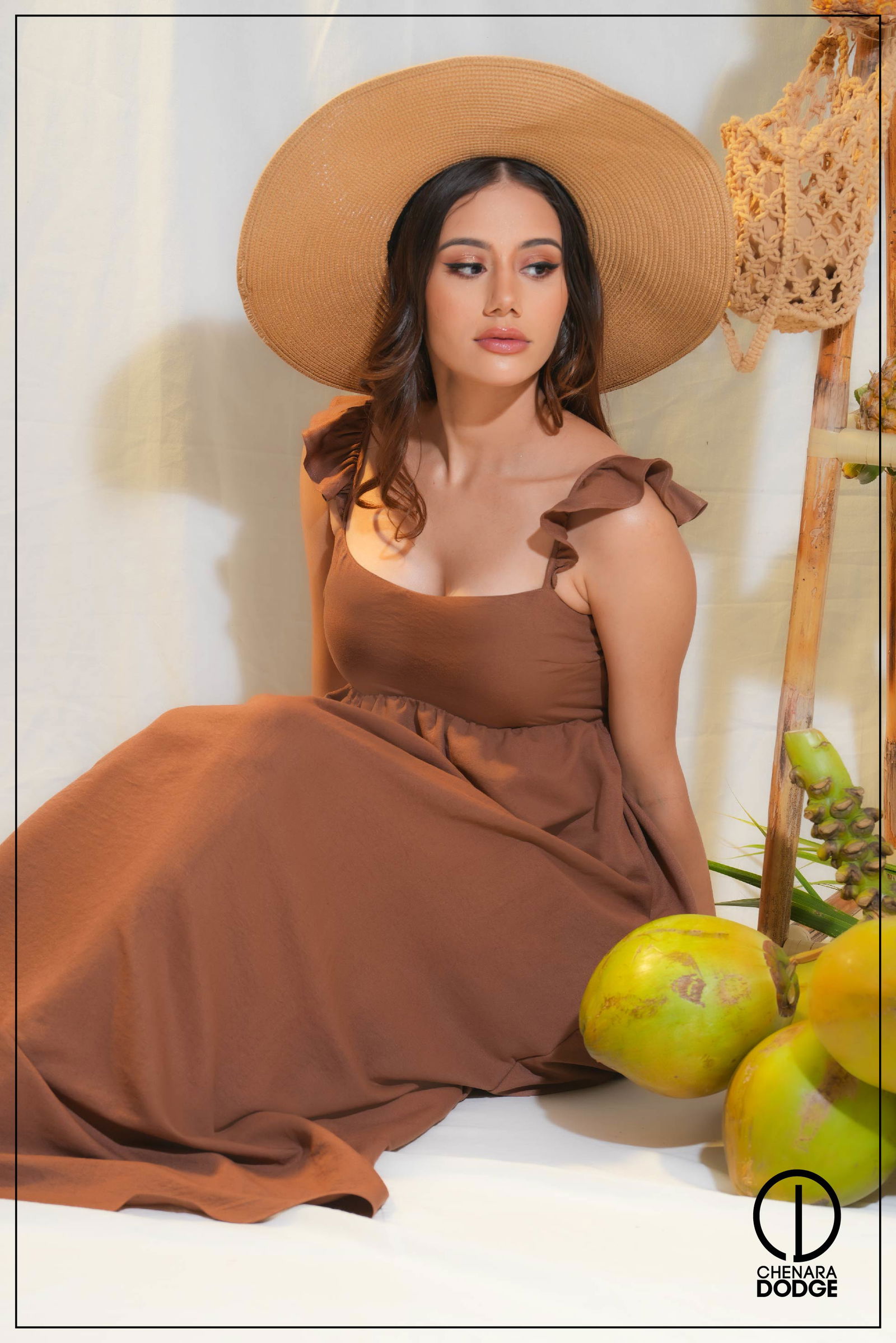 ELOISE FLUTTER SLEEVE MAXI DRESS